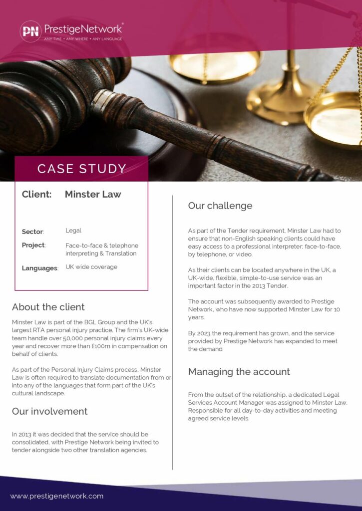 Legal Interpreting Services | Prestige Network