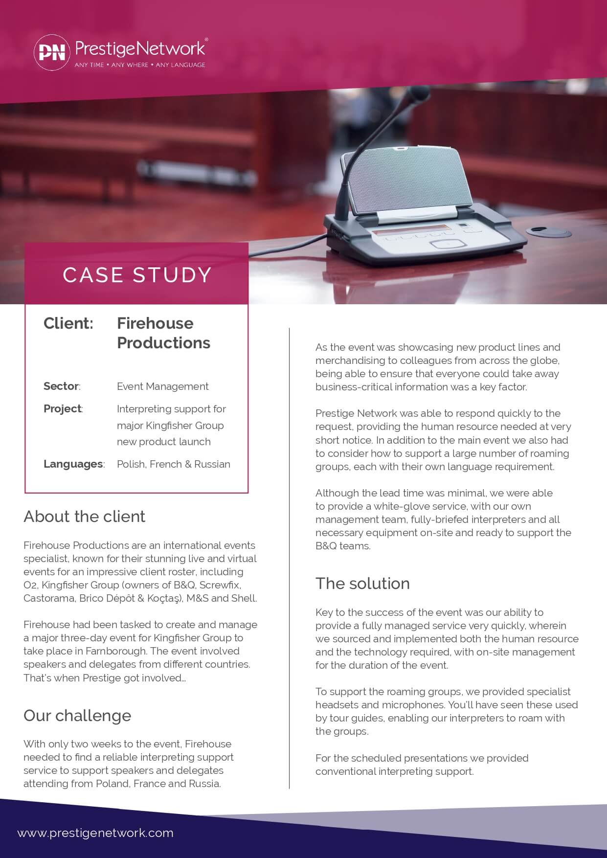 Conference & Events Services | Prestige Network